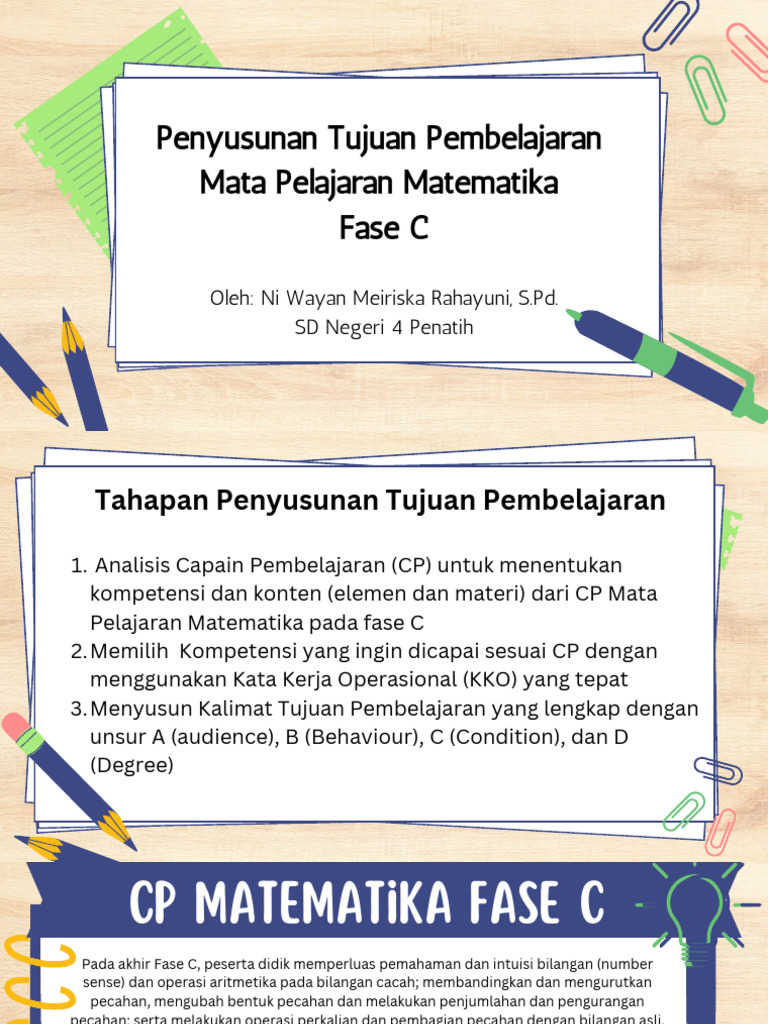 Penyusunan TP MAPEL MAT | PDF