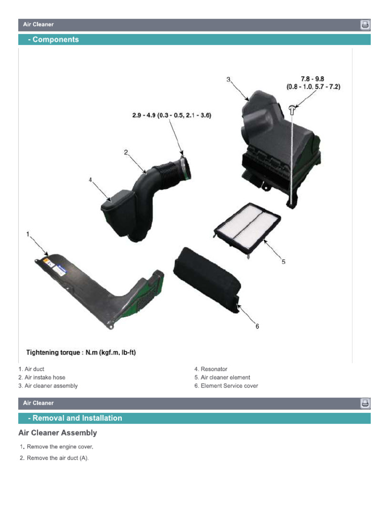 Air Cleaner | PDF