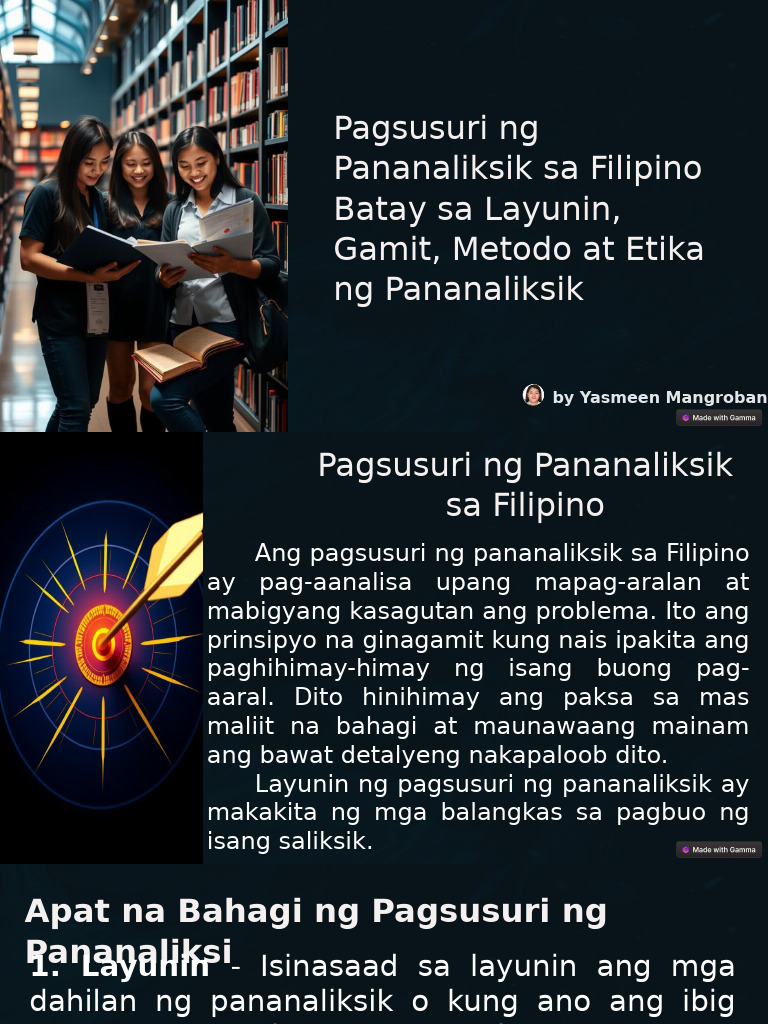 Pagsusuri NG Pananaliksik Sa Filipino | PDF