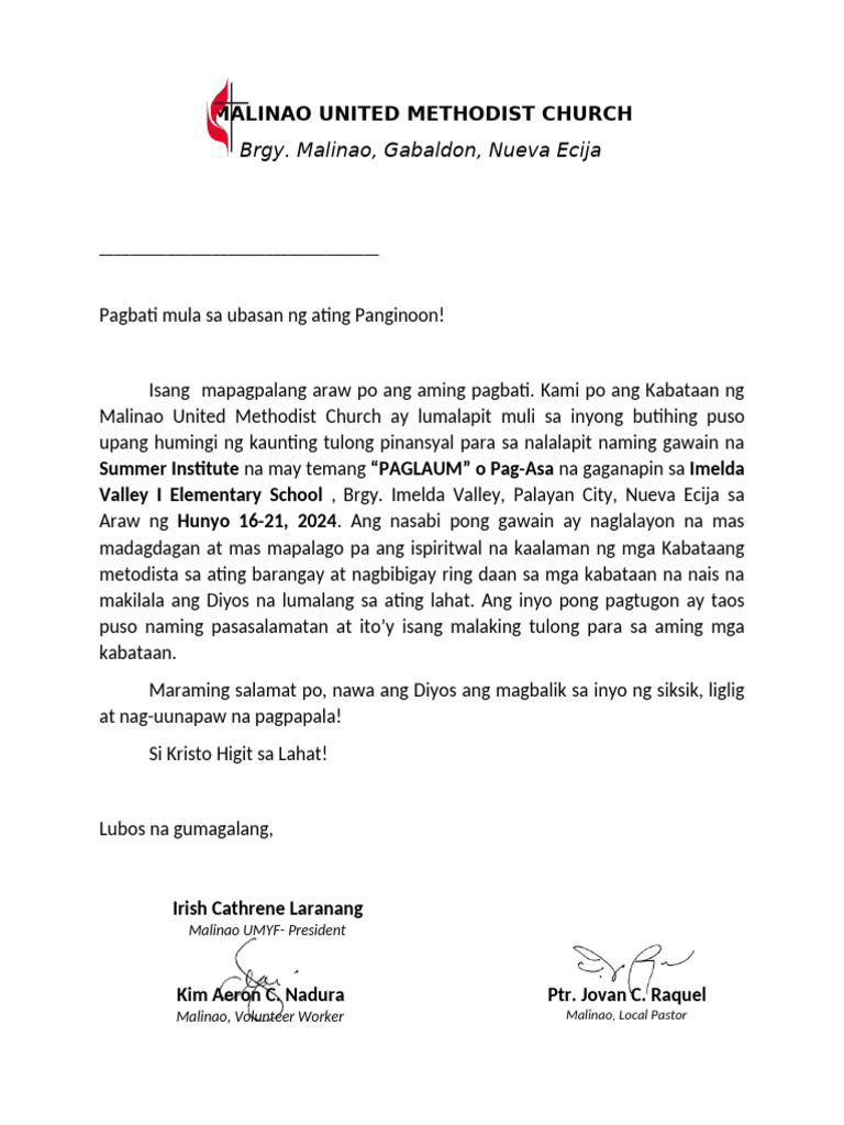 Pagbati Mula Sa Ubasan NG Ating Panginoon 1 | PDF