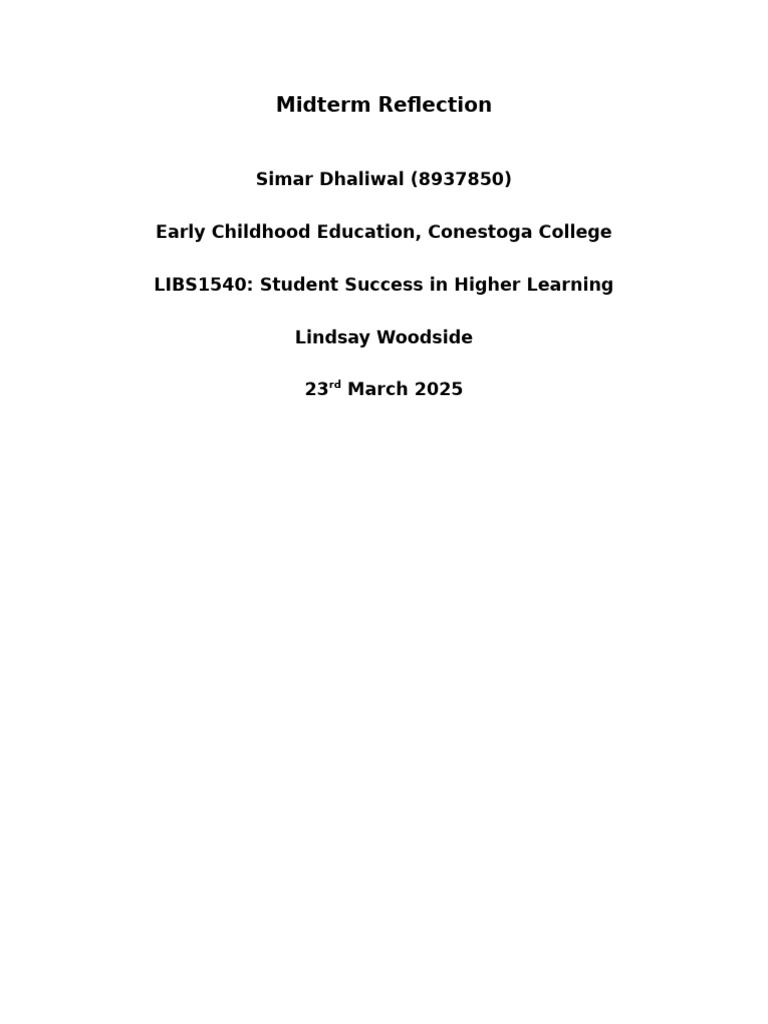 Midterm Reflection | PDF | Creative Commons License | Psychology