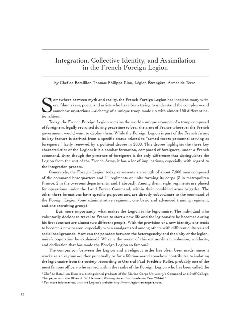 Integration, Collective Identity, and Assimilation in the French ...