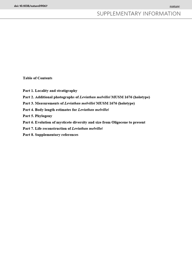 Leviathan Melvillei Supplementary Info | PDF