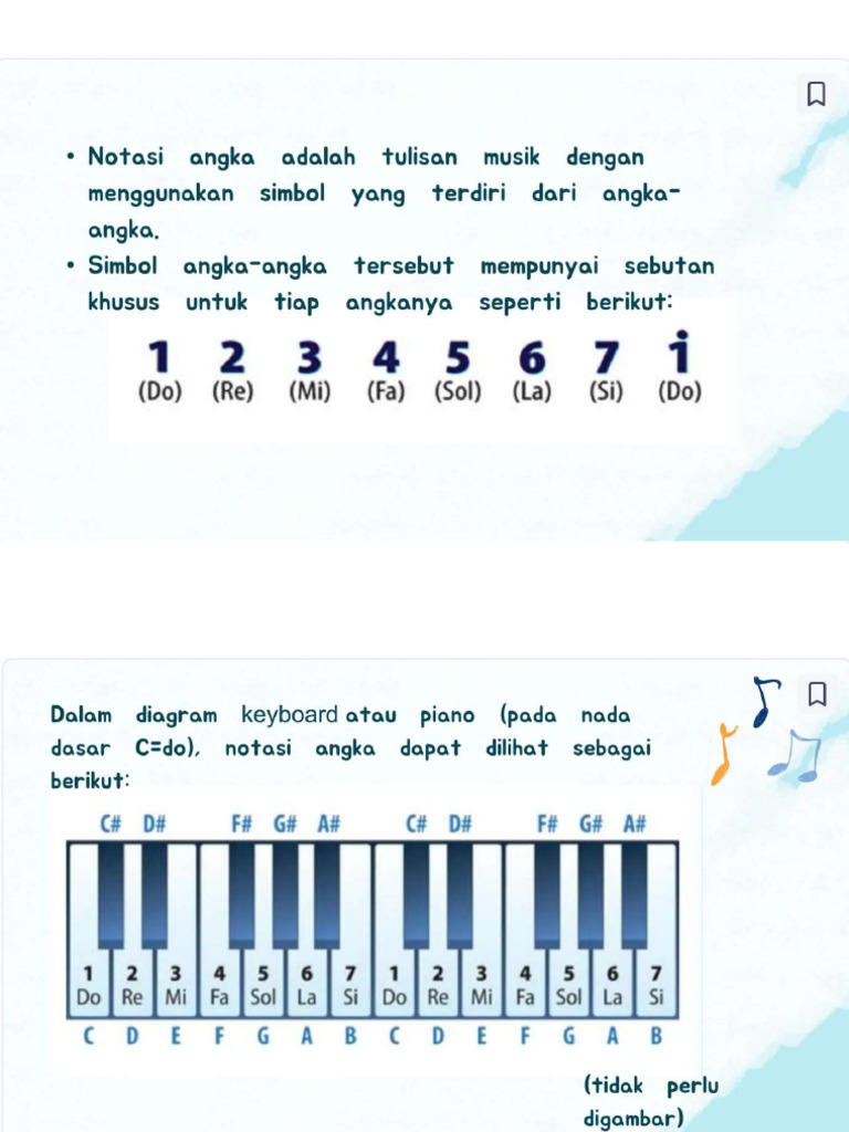 PPT unit 2. Mengenal, notasi dan tangga nada | PDF