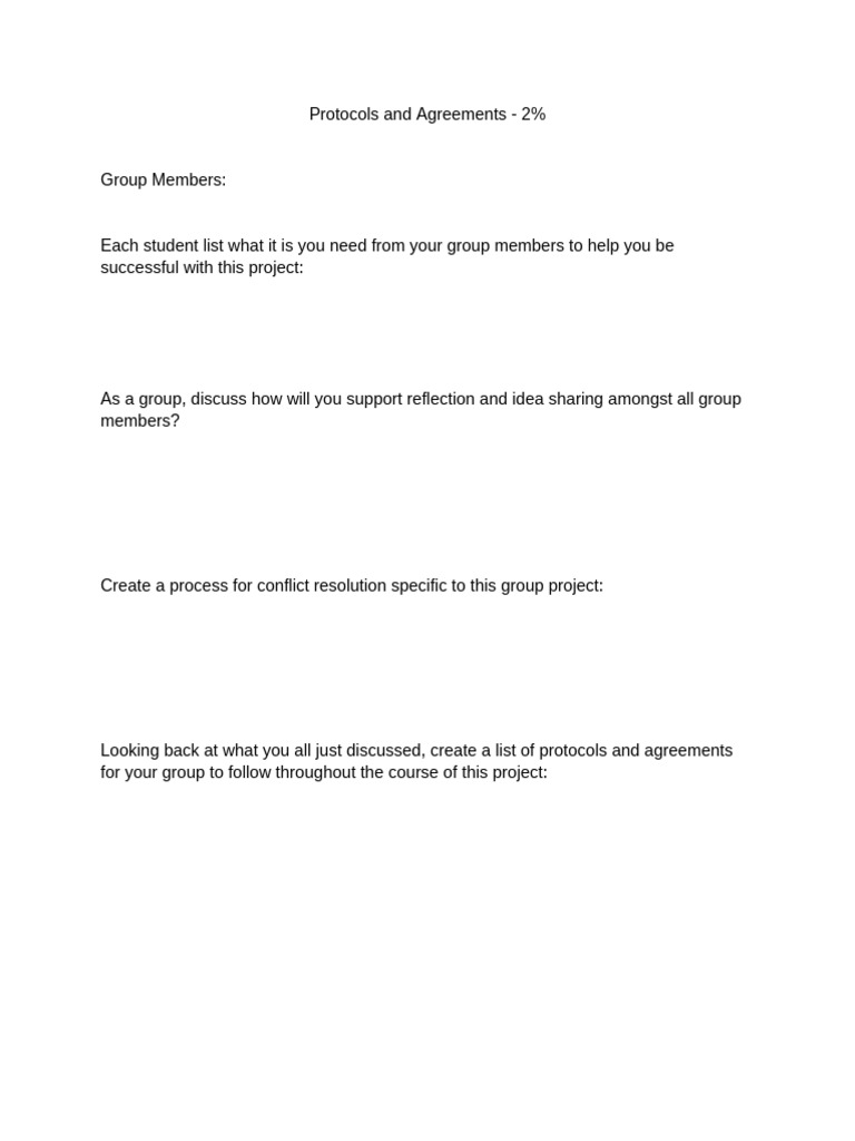 Protocols and Agreements Template | PDF