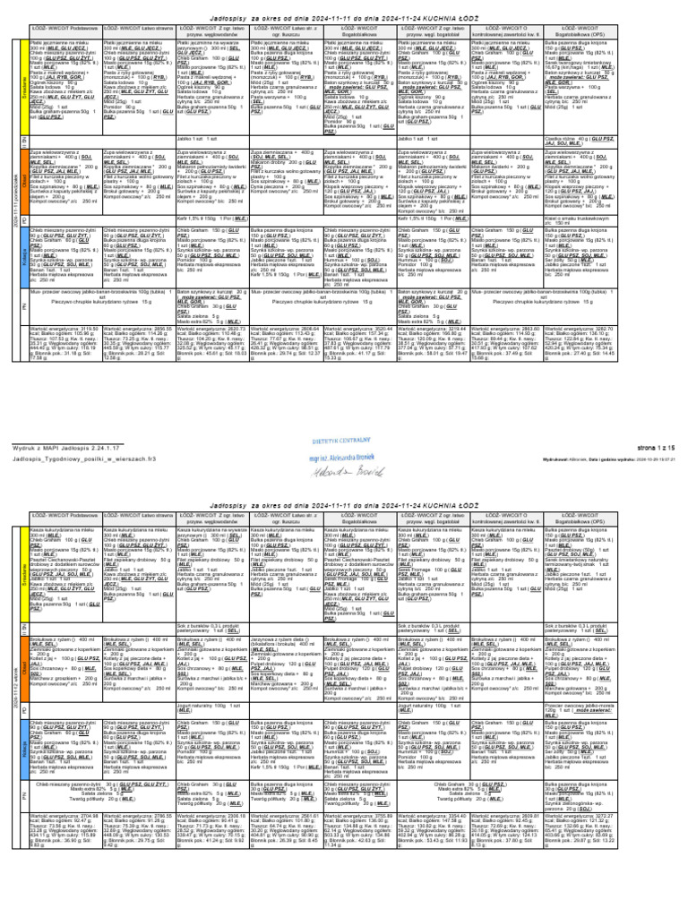 Jadlospis-11 24 11 2024 | PDF