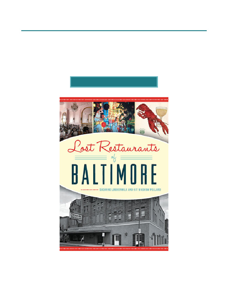 Lost Restaurants of Baltimore Guide | PDF