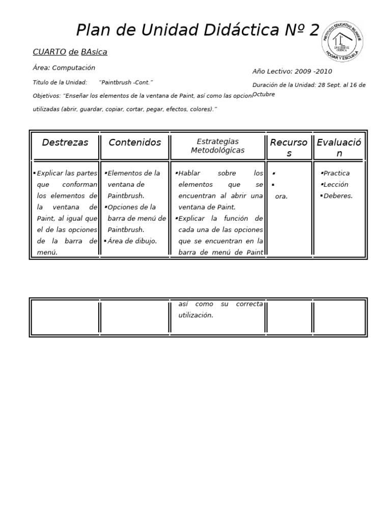 Planif Cuarto-2 | PDF