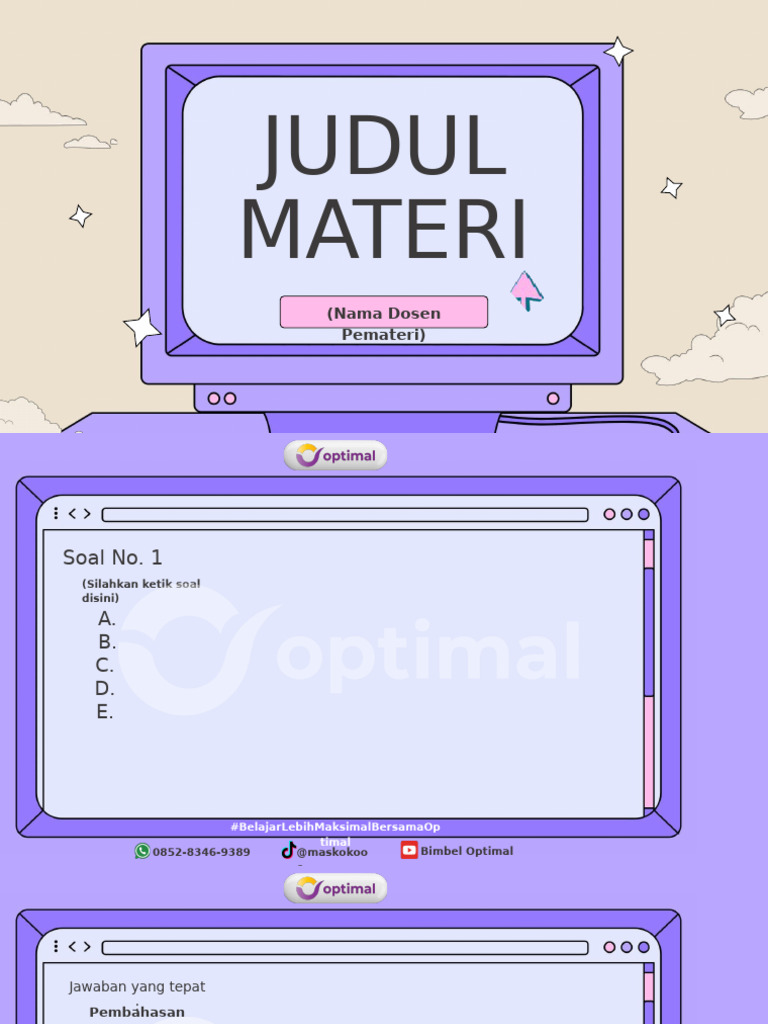 Template PPT Bimbel Des-Apr | PDF