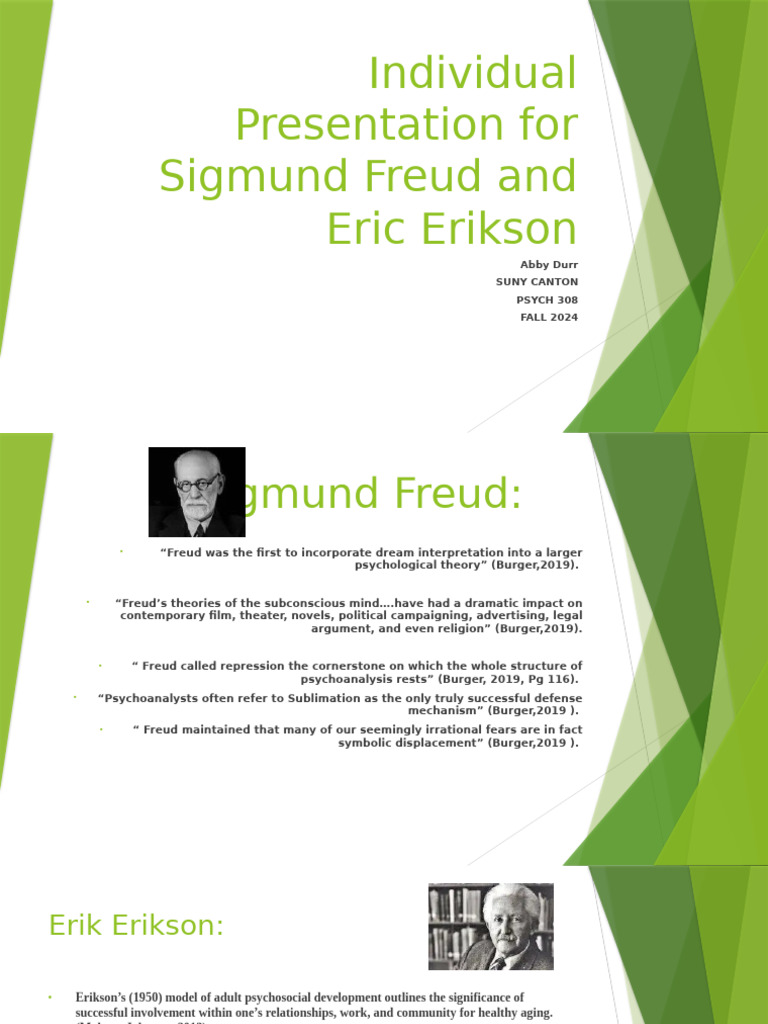 Erik Erikson 11-22 | PDF | Psychoanalysis | Sigmund Freud