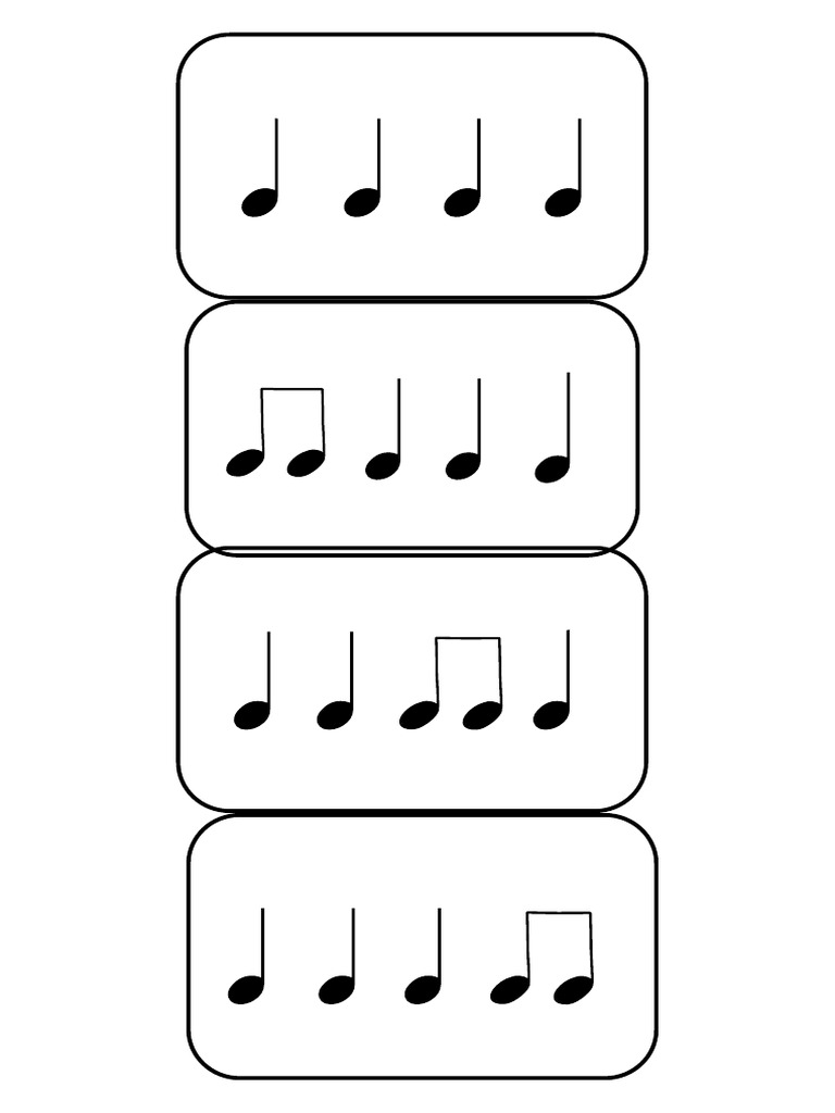 4-Beat Cards Using Eight Note and Quarter Note | PDF