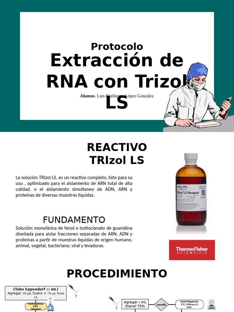 Extracción RNA TRIzol LS | PDF | Bioquímica | Química