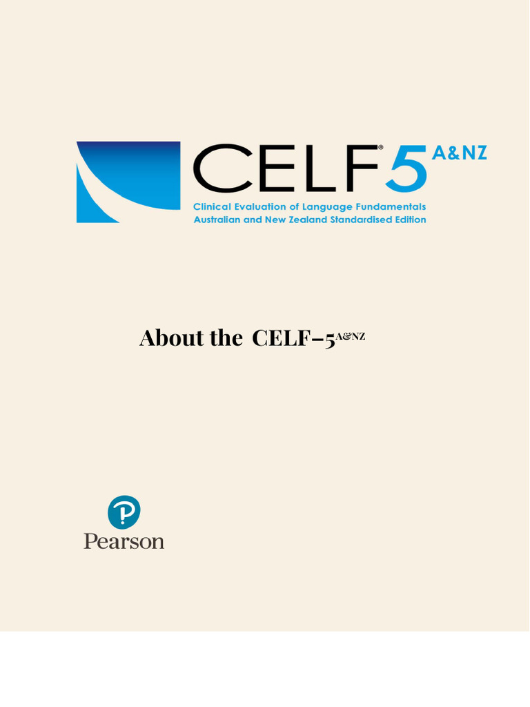 About the Celf 5 A&Nz | PDF | Semantics | Linguistics