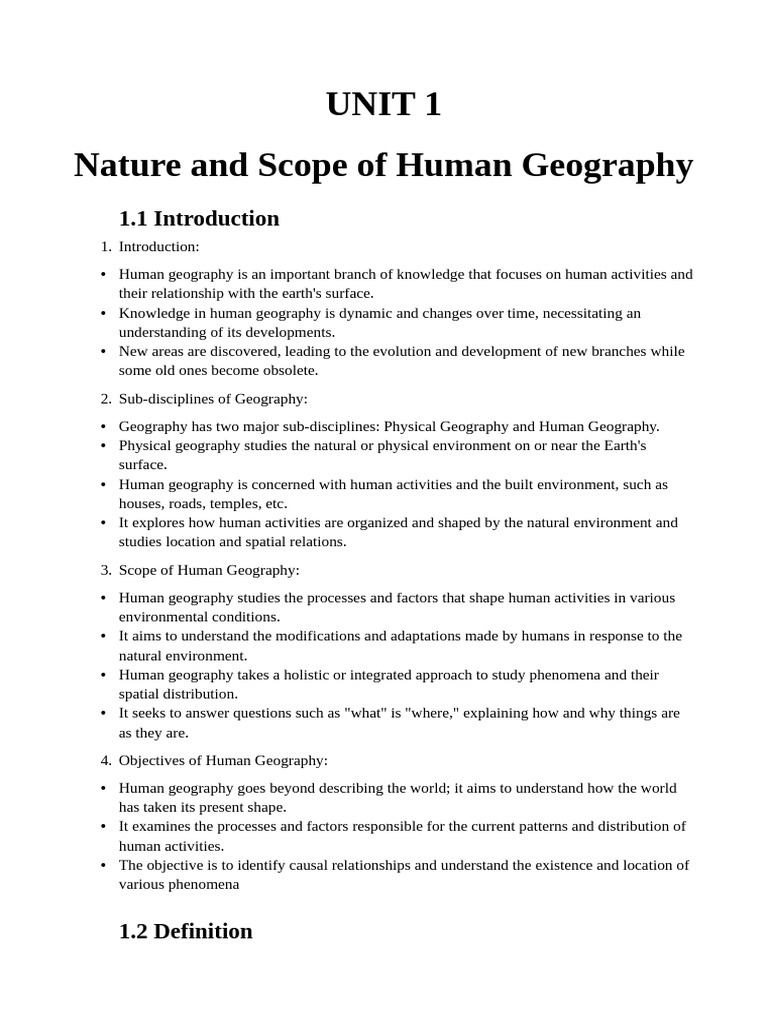 Human Geography | PDF | Geography | Space