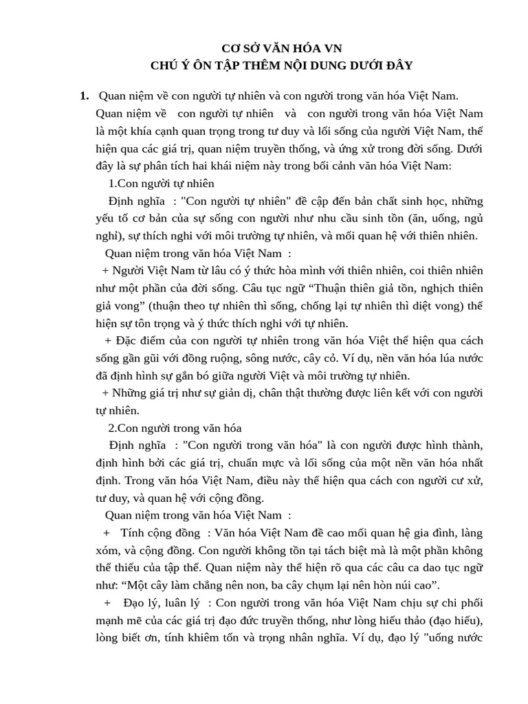 CSVH VN. ON TAP THEM. KY 1 Nam Hoc 2024.2025 | PDF