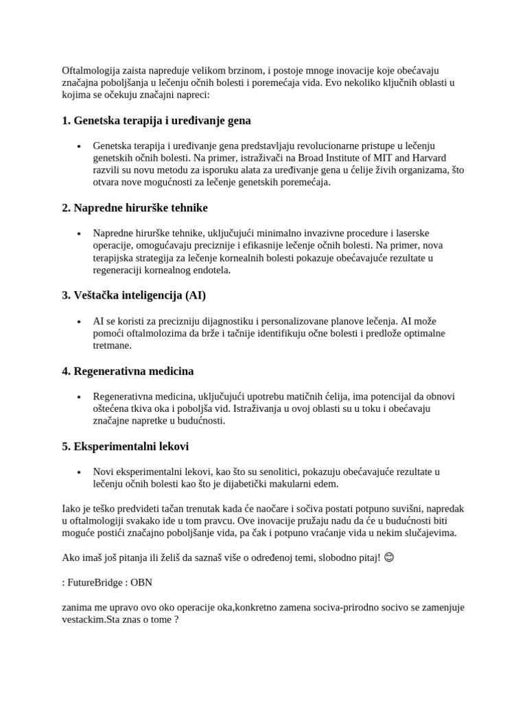 Oftalmologija | PDF