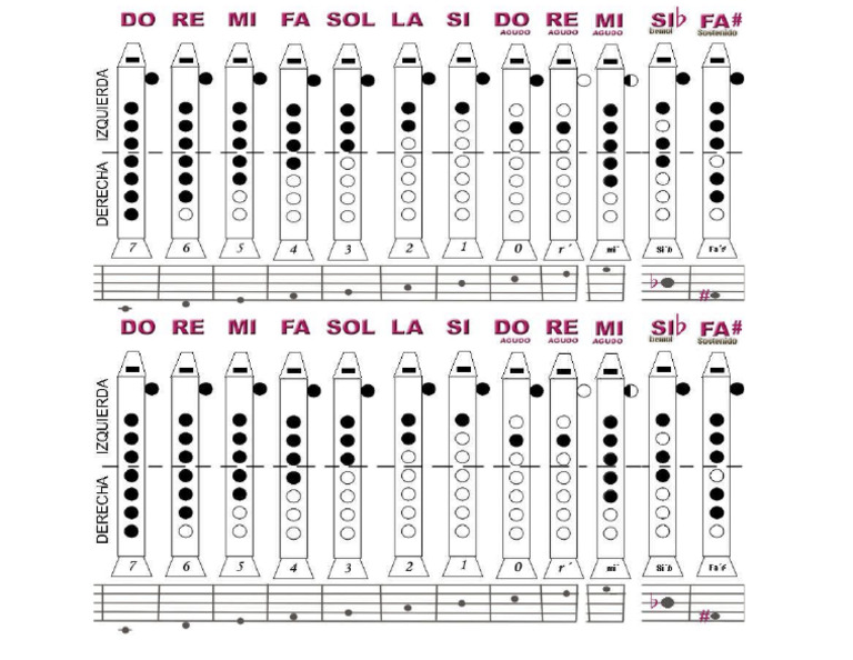 Posiciones Flauta | PDF
