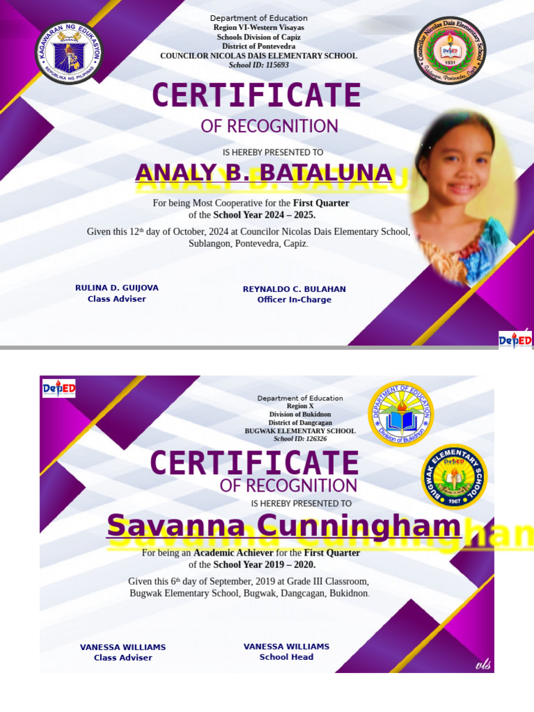 CERTIFICATES 3rd Quarter | PDF