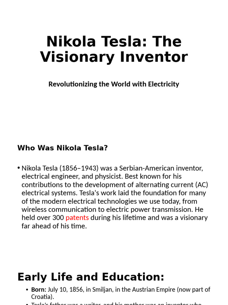 Nikola Tesla' | PDF | Nikola Tesla | Wireless