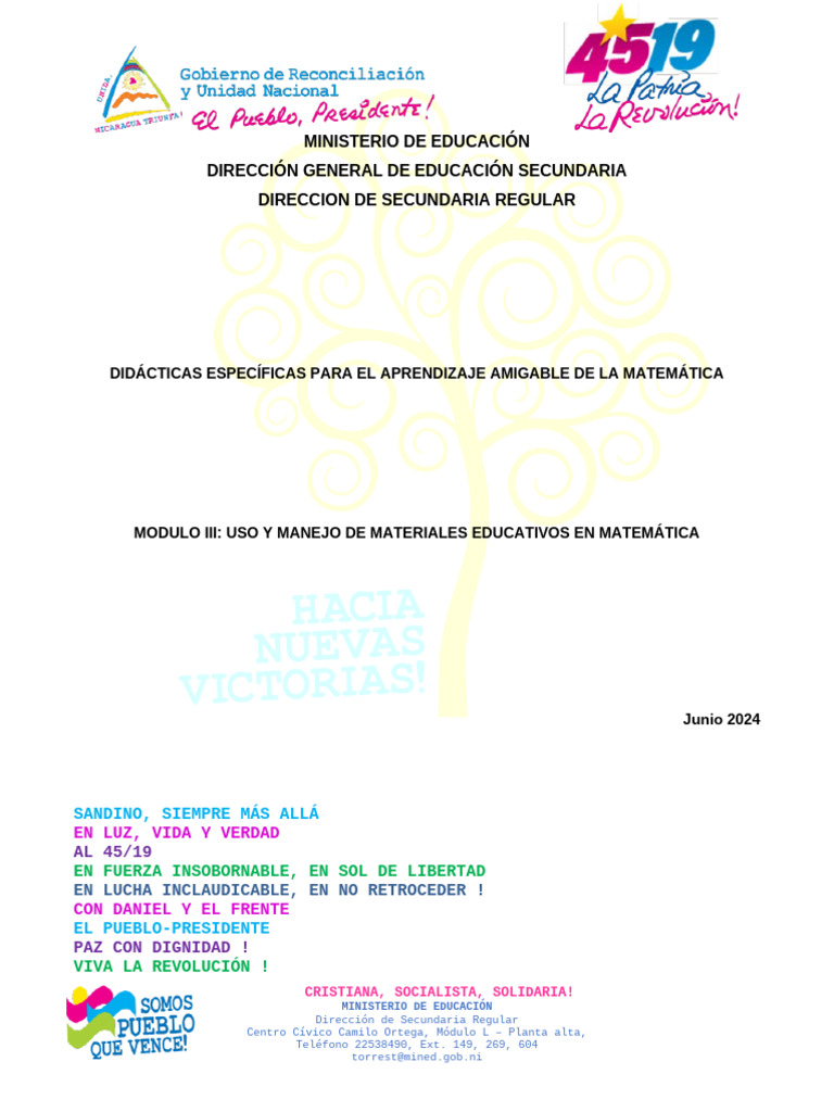 Módulo Matematica. Junio | PDF | Enseñando | Nicaragua