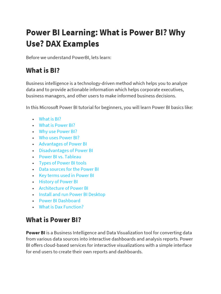 Power BI Introduction and Questions | PDF | Databases | Microsoft Excel