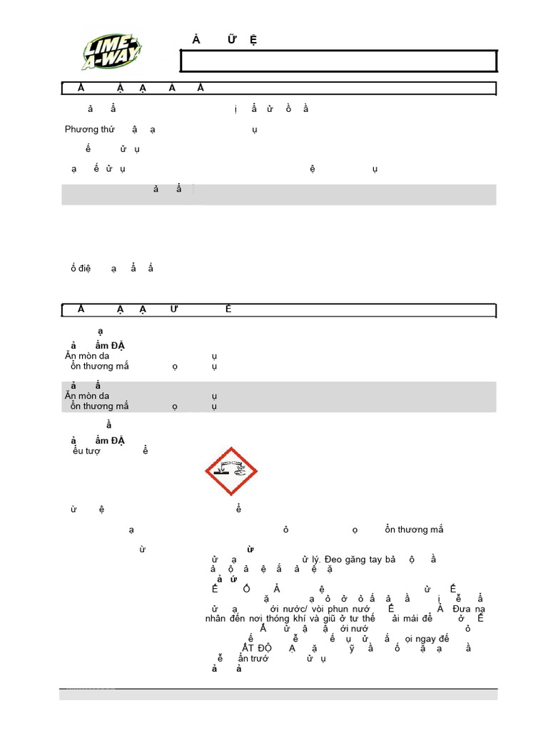 MSDS Lime-A-Way - Vi | PDF