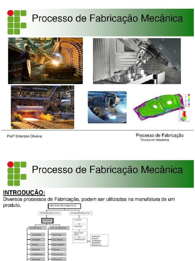 Processos de Fabricação-1 | PDF
