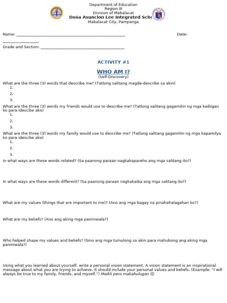 Guidance - ACTIVITY 1 | PDF
