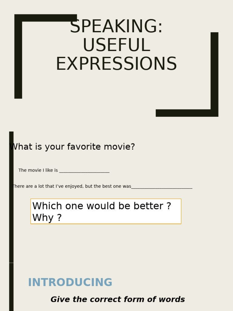 Useful Expression Speaking | PDF