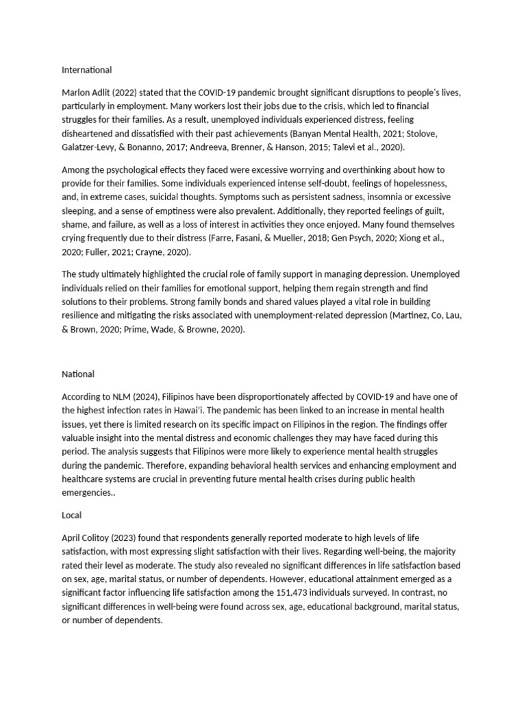 International-WPS Office | PDF | Mental Health | Well Being