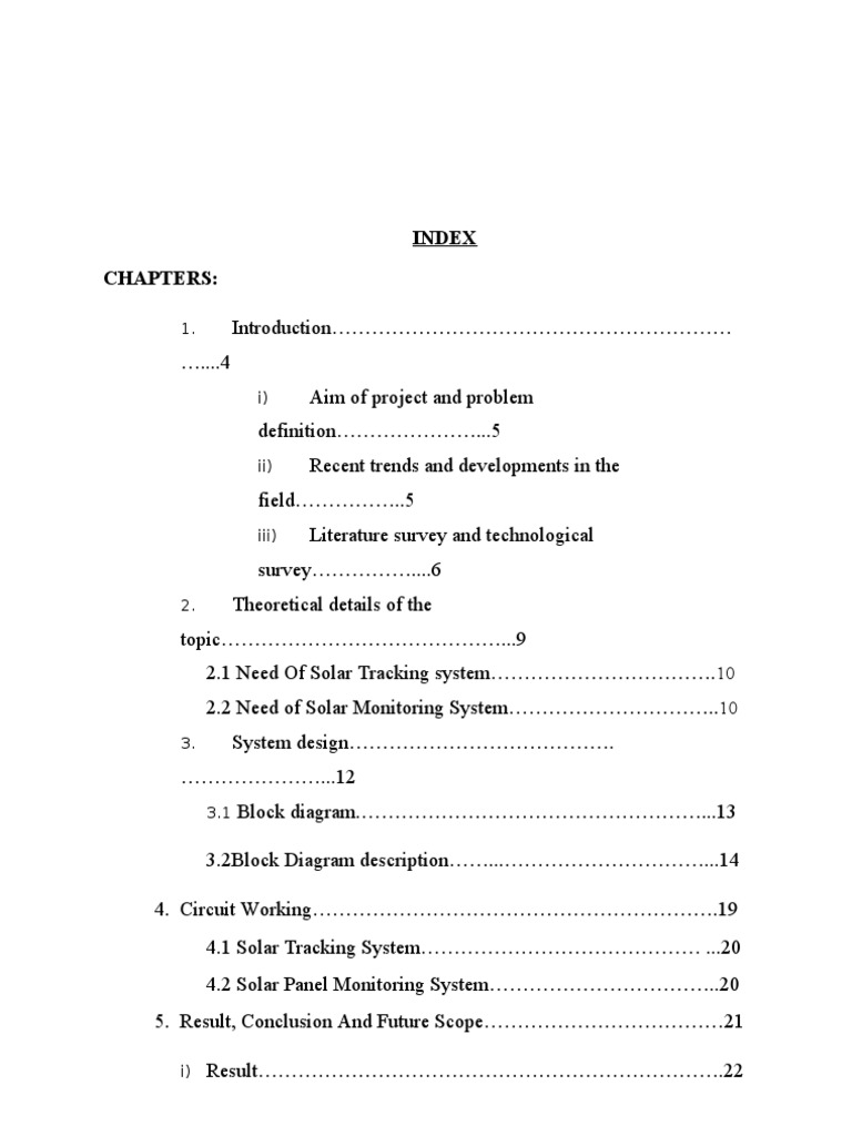Solar Tracking System Project Report | PDF | Technology & Engineering
