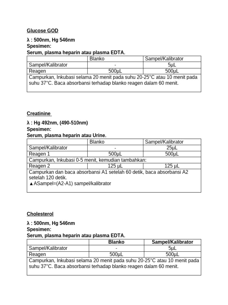Cara Kerja Reagen Kimia Klinik Pdf