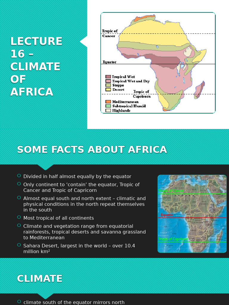 Climate Zones and Vegetation in Africa | PDF