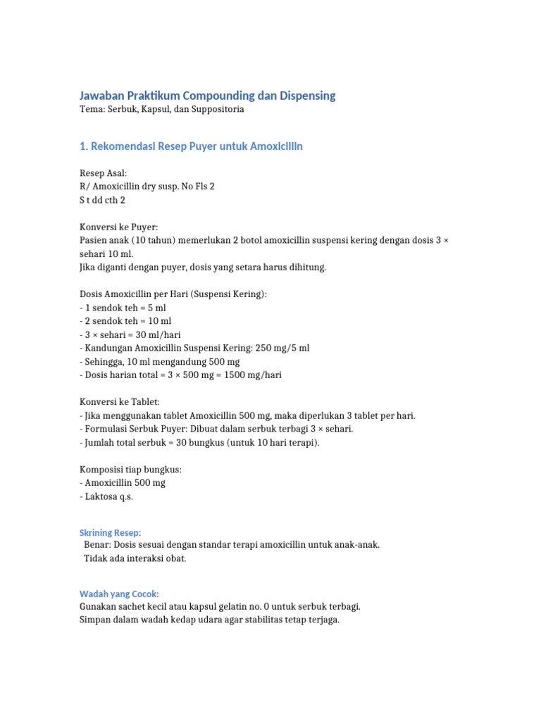 Jawaban_Praktikum_Compounding_Dispensing | PDF