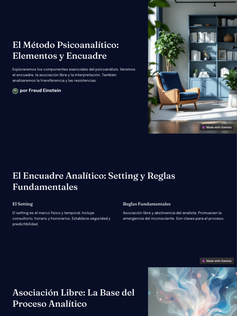 El-Metodo-Psicoanalitico-Elementos-y-Encuadre | PDF | Psicoanálisis ...