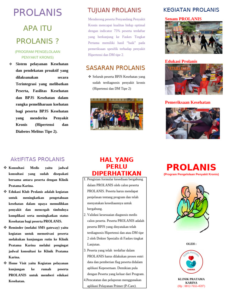 Leaflet Program PROLANIS Kesehatan | PDF