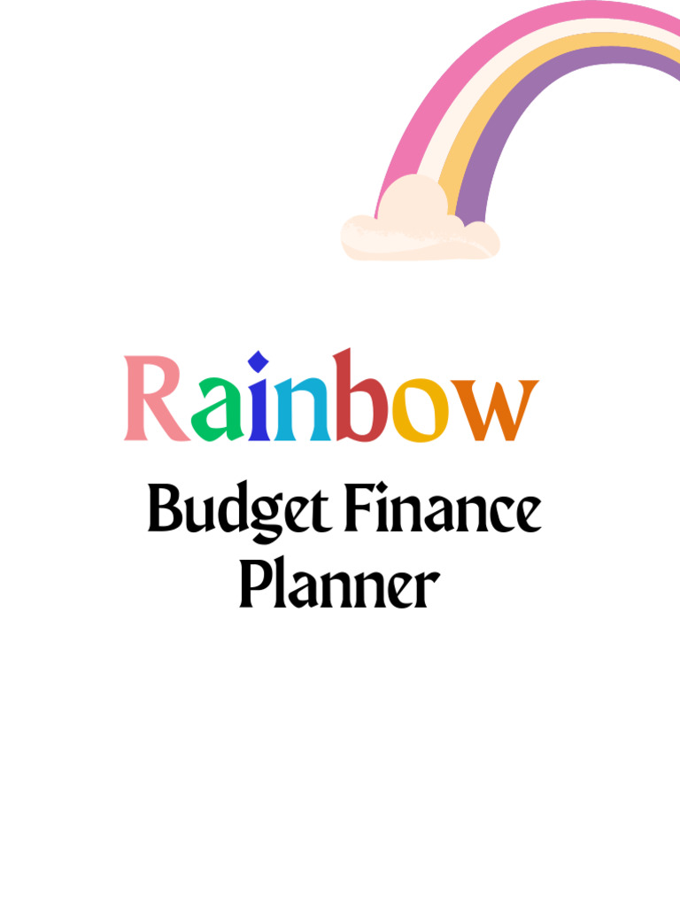 Rainbow Budget Planner | PDF | Budget | Expense