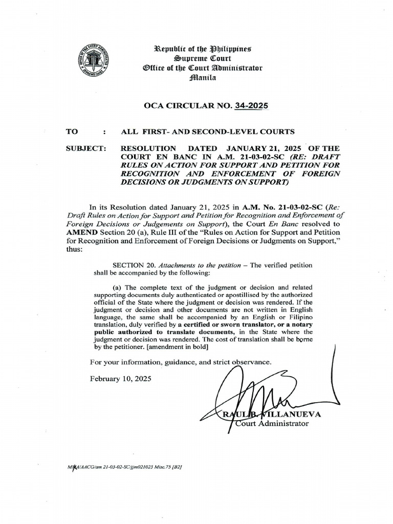 OCA Circular No. 34-2025 | PDF