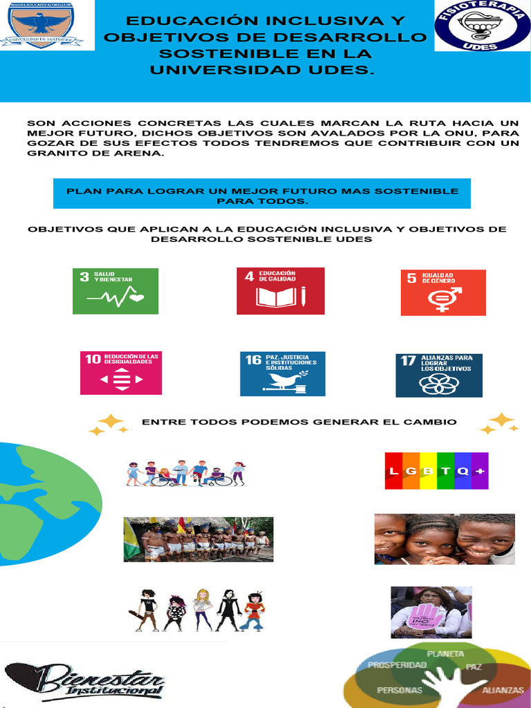 Infografia Educación Inclusiva y Objetivos de Desarrollo Sostenible Universidad Udes Santander | PDF