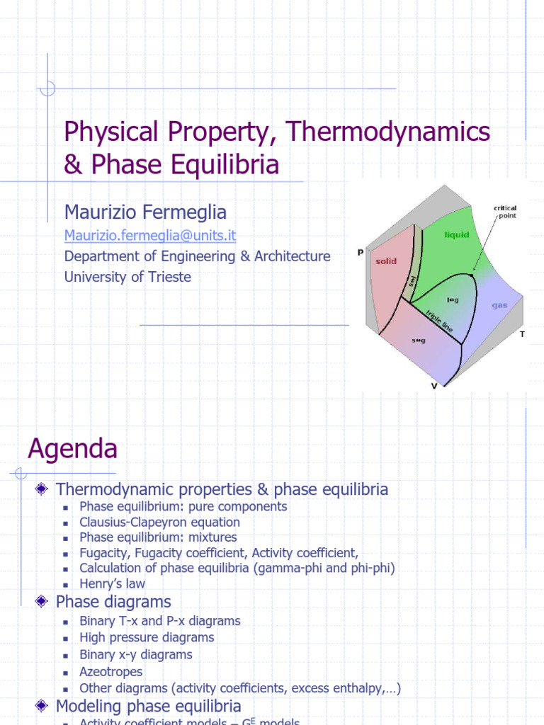 Thermodynamics & Phase Equilibria | PDF | Gibbs Free Energy | Phase (Matter)
