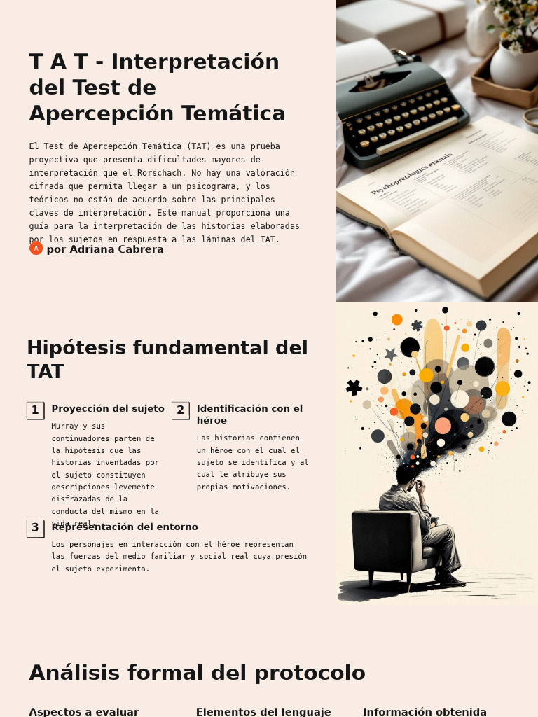 T A T Interpretacion Del Test de Apercepcion Tematica | PDF ...