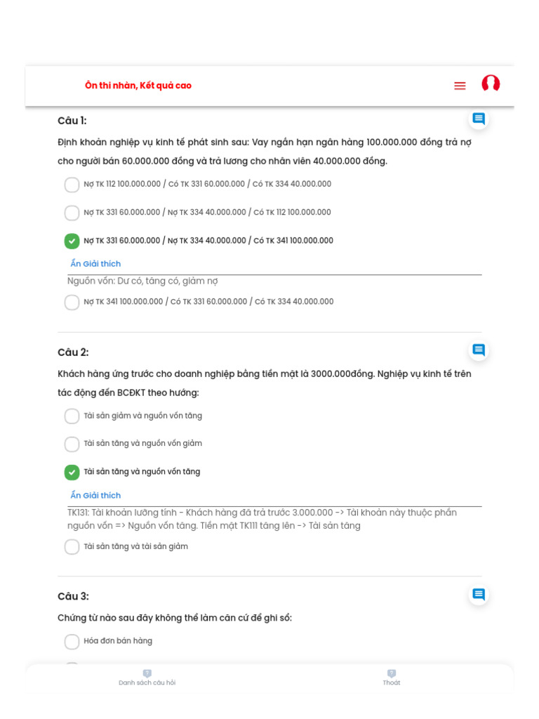 NLKT Có Đáp Án | PDF