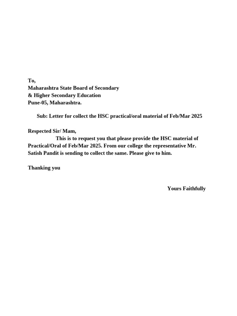 HSC Material and Certificate Collection Request | PDF