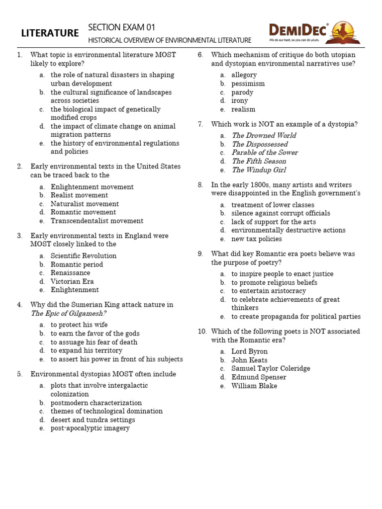 1-1 | PDF | Transcendentalism | Romanticism