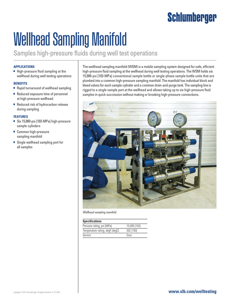 Reservoir Wellhead Sampling Man Ps | PDF