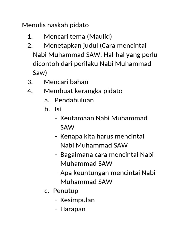 Menulis Naskah Pidato | PDF