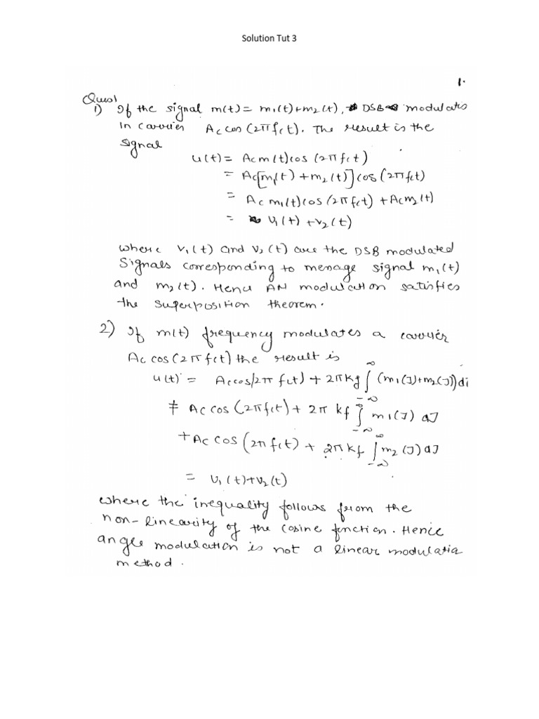 Tut 3 Solution | PDF