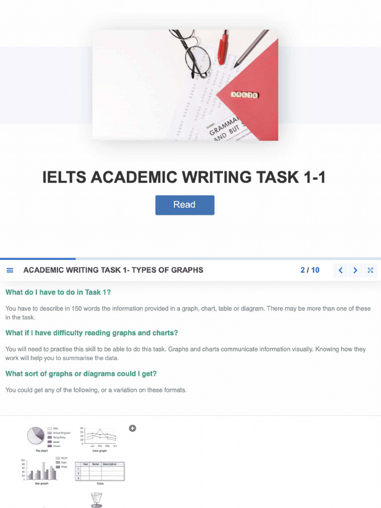 Ielts Academic Writing Task 1 - Part 1 | PDF