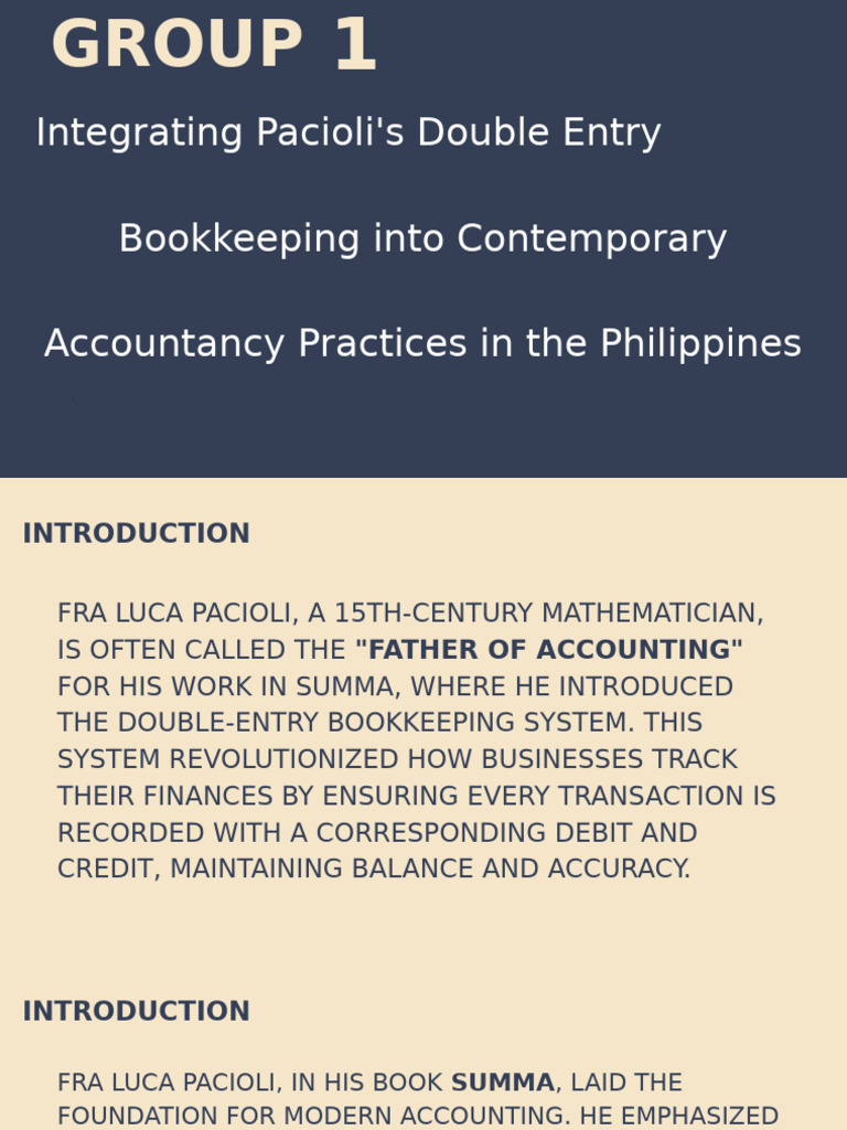 Pacioli's Double Entry in Philippine Accounting | PDF | Debits And ...