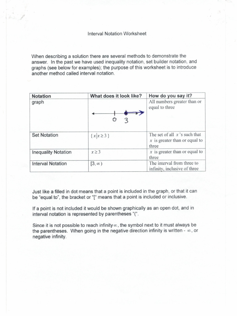 1.1 Interval Notation | PDF
